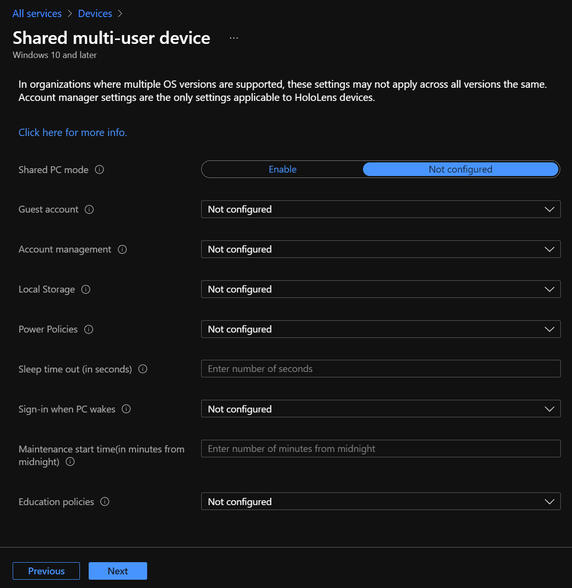 Microsoft Endpoint Manager Shared Multi-User Device Profiles – EMS Route