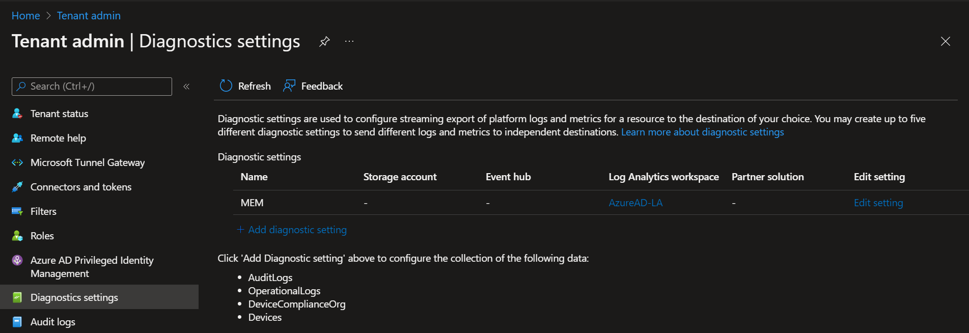 How to use Log Analytics on Endpoint Manager – EMS Route