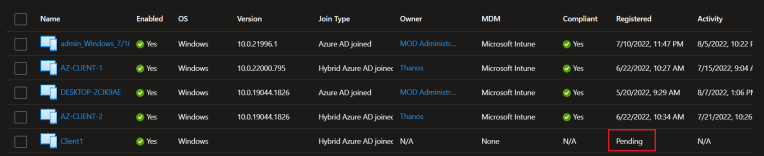 Azure AD Device Registration – Part 1 – How to Fix the Pending ...