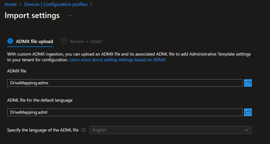 How to Use Endpoint Manager Import ADMX Function to Map Shared Drives ...