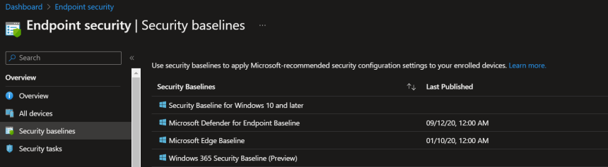 Device Hardening with Intune Security Baseline for Windows Policy – EMS ...