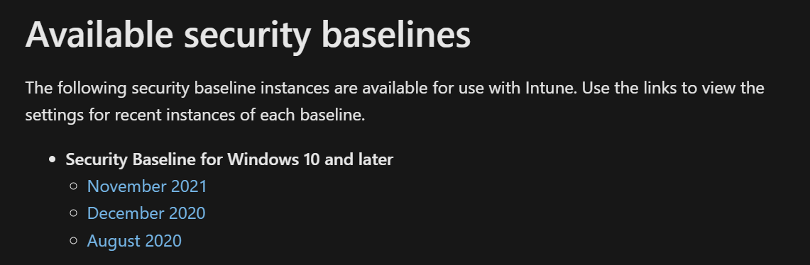 Device Hardening with Intune Security Baseline for Windows Policy – EMS ...