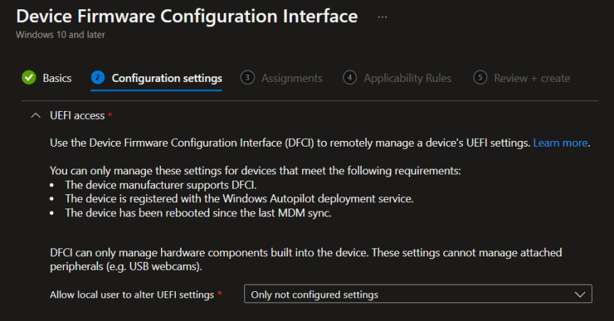 Intune to Configure and Lock DFCI for Autopilot Devices – EMS Route