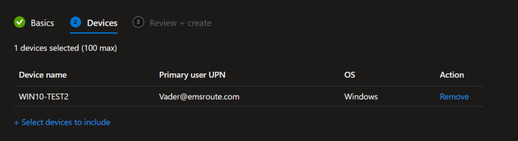 Microsoft Intune Bulk Device Actions – EMS Route