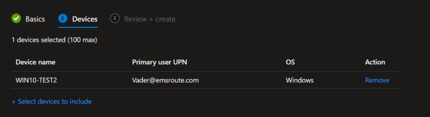 Microsoft Intune Bulk Device Actions – EMS Route