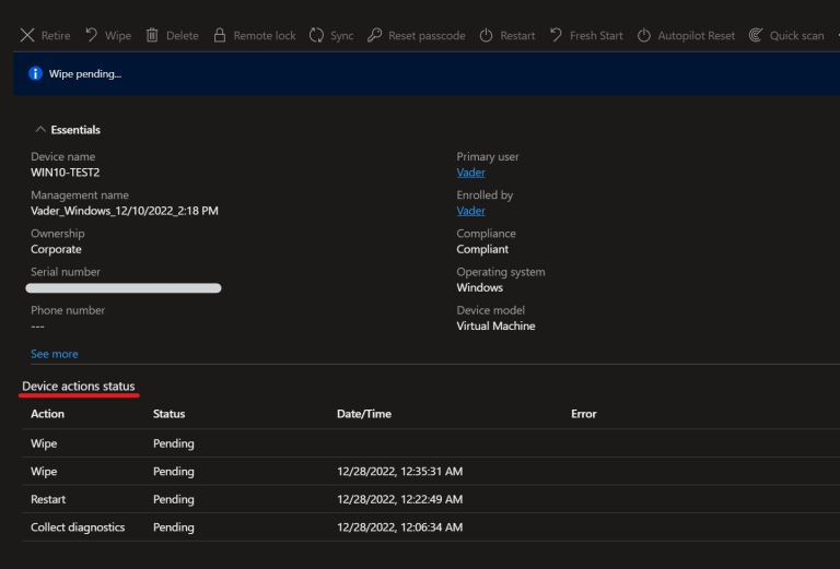 Microsoft Intune Bulk Device Actions – EMS Route