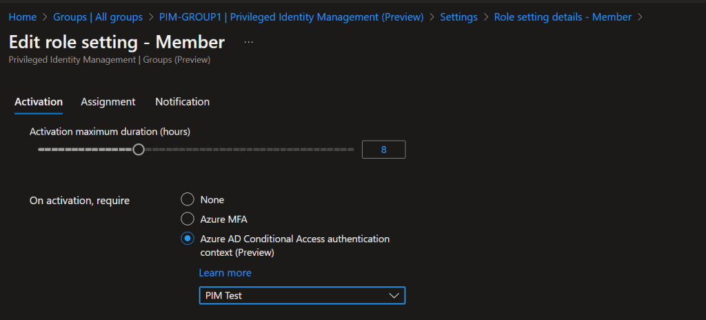Use Authentication Context with Strong Auth on PIM Role Activation ...