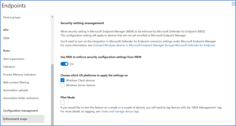 How to Enable the New Security Settings Management Feature in Defender ...