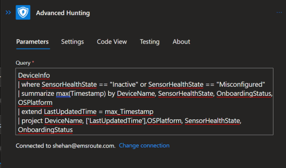 How to Track Devices with a Faulty MDE Sensor Health State, Using a ...