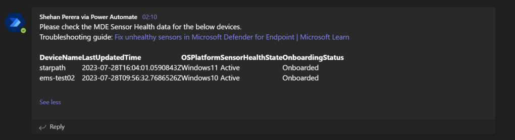 How to Track Devices with a Faulty MDE Sensor Health State, Using a ...