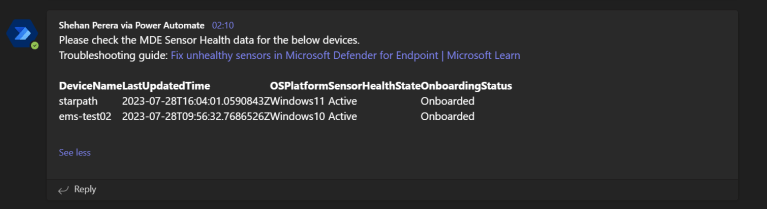 How to Track Devices with a Faulty MDE Sensor Health State, Using a ...