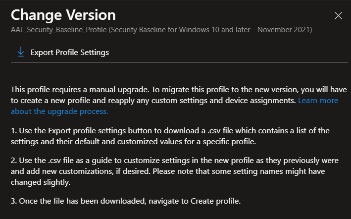 How to Change Intune Security Baseline Policy to Version 23H2? – EMS Route